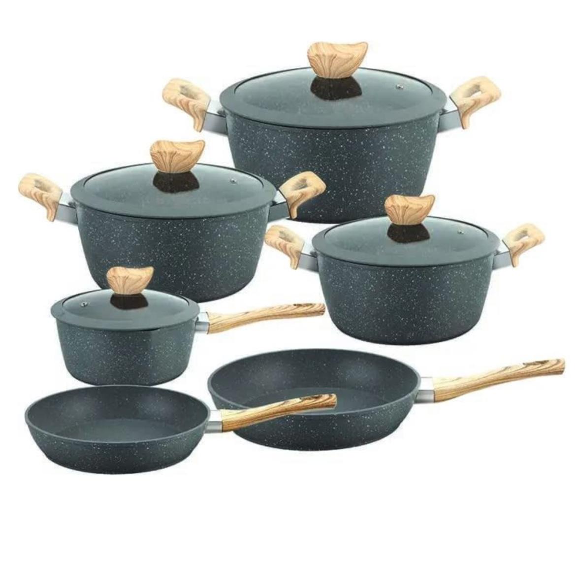10 PIECES NON STICK POT SET – Simunye Welkom