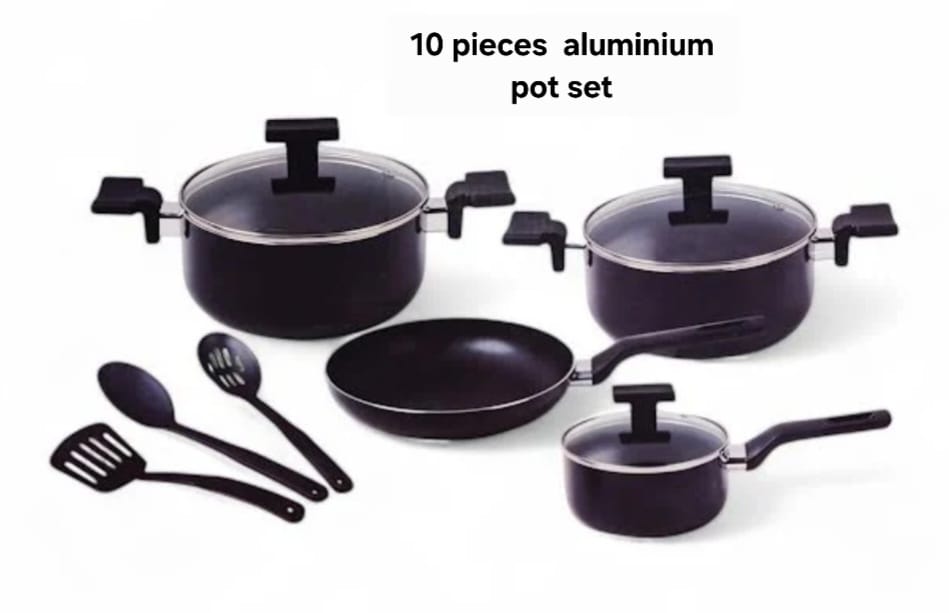 10 PIECES ALLUMINIUM POT SET – Simunye Welkom